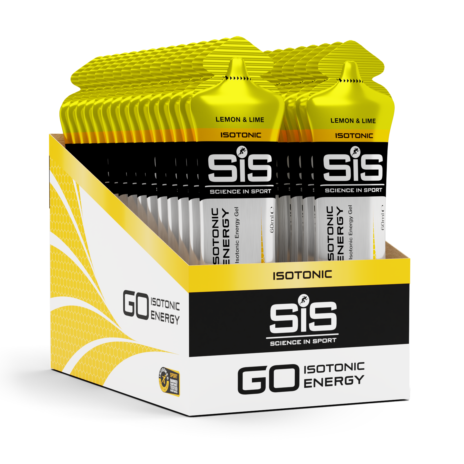 SiS GO Isotonic Sitron ogLime Gel 30 stk | Sykkelkomponenter.no
